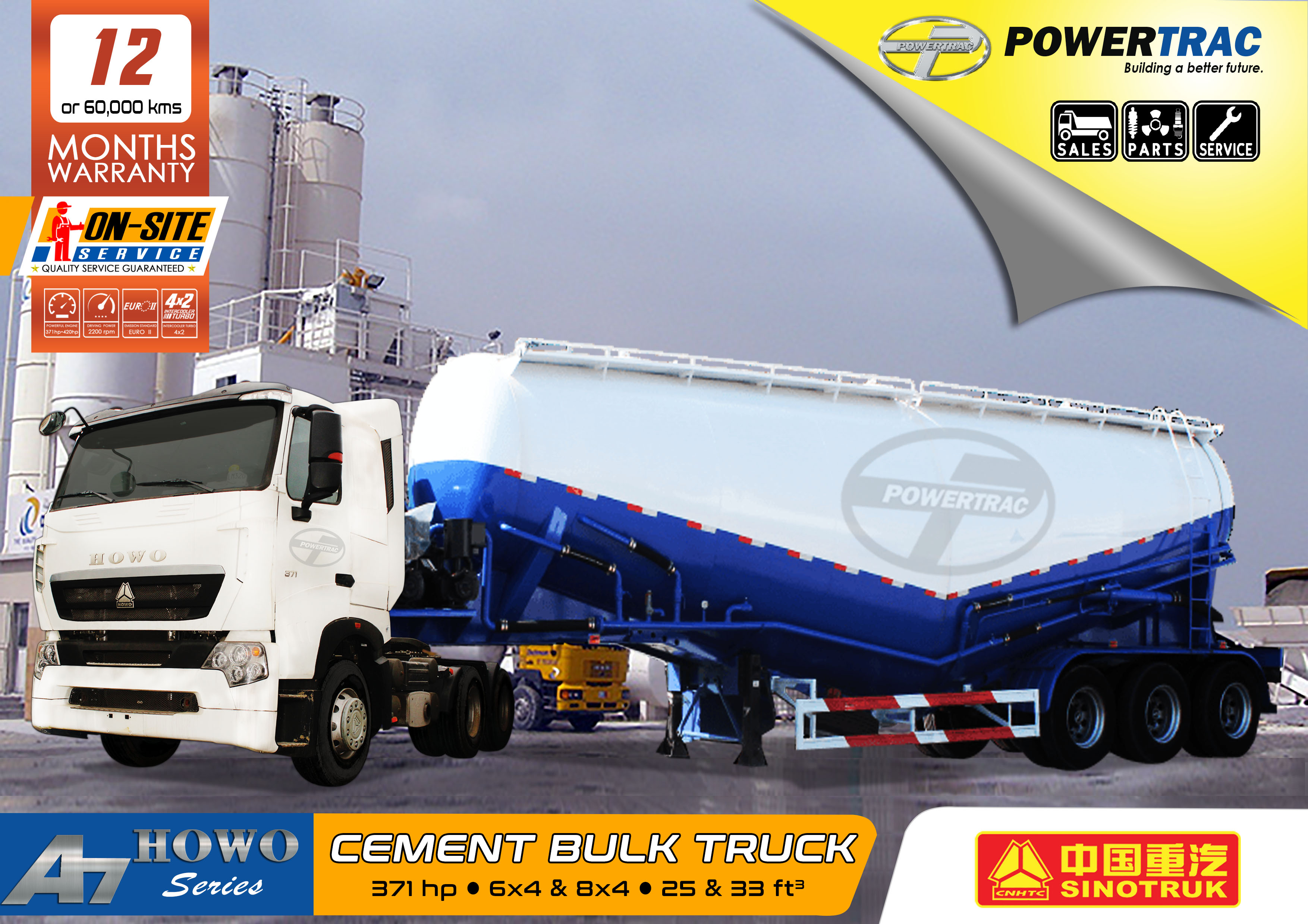 Howo Cement Bulk Truck | Powertrac – Building a Better Future.